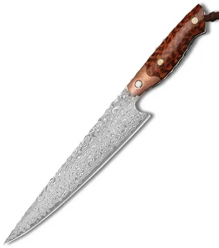 KnifeBoss damaškový nůž Chef 8" (205 mm) Snakewood VG-10