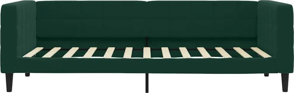 Válenda s přistýlkou a zásuvkami tmavě zelená 90 x 200 cm samet 3196741