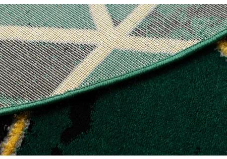 Dywany Luszczow Kusový koberec kulatý EMERALD EXCLUSIVE 1020 mramor, trojúhelníky lahvově zelená / zlato Rozměr koberce: 120 cm KRUH