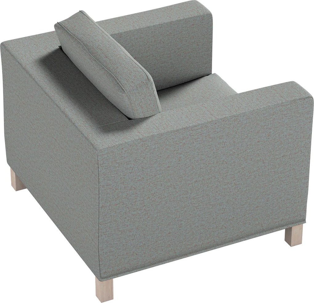 Potah na křesko IKEA Karlanda, krátký barva modrá látka pletený vzor