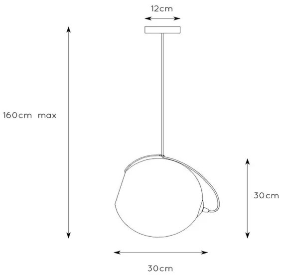 Lucide 25405/30/65 - Lustr na lanku JAZZLYNN 1xE27/60W/230V pr. 30 cm