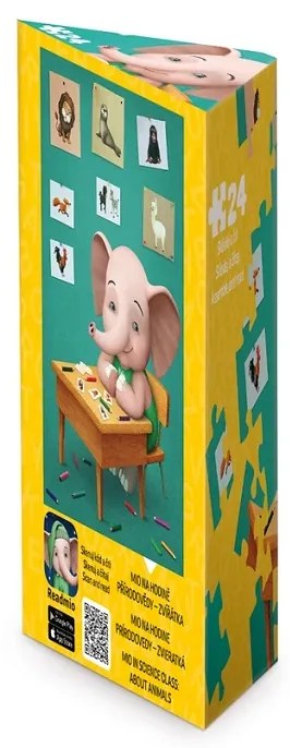 Dino Puzzle triangl Sloník Mio 24 dílků