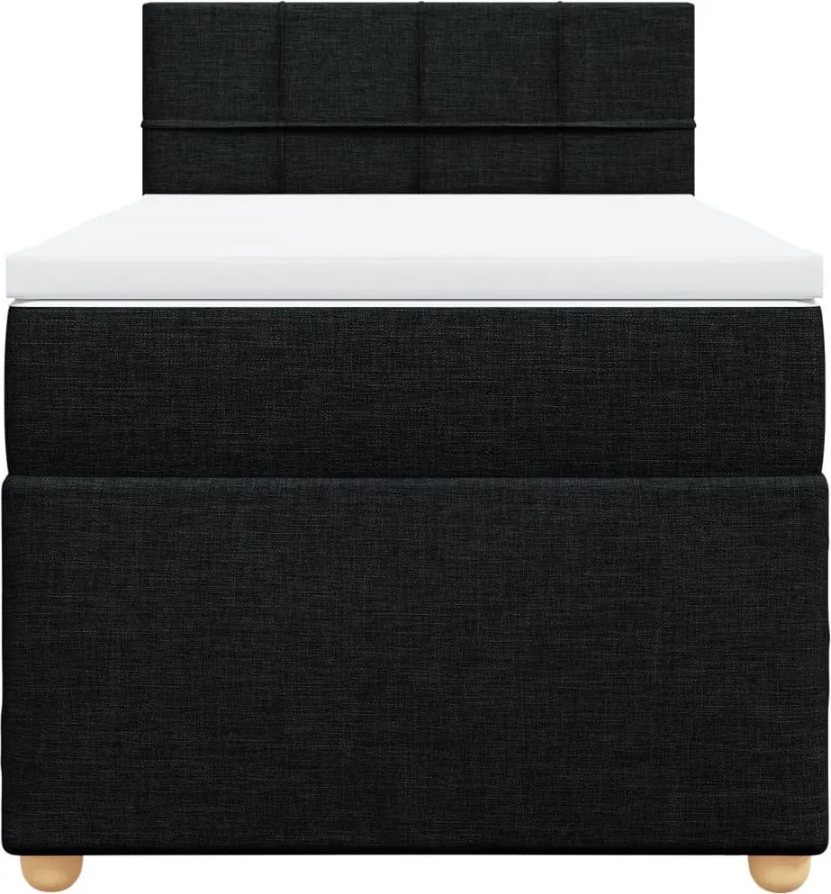 Box spring postel s matrací černá 90x190 cm textil 3288837