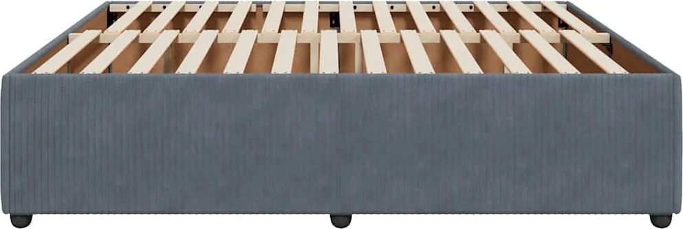 Rám postele bez matrace tmavě šedý 200 x 200 cm samet 3285031
