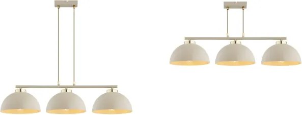 Brilagi - Lustr na lanku MOON 3xE27/60W/230V béžová/zlatá