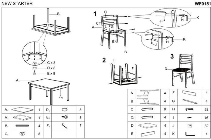 Halmar Jídelní sada NEW STARTER 4+1