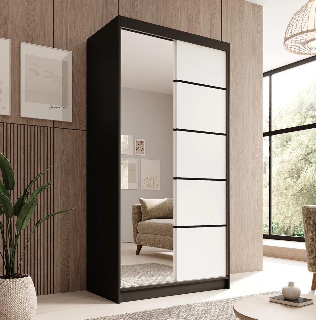 ADRK Furniture Posuvná skříň Laurencja 100 SW-LAU-100-BW