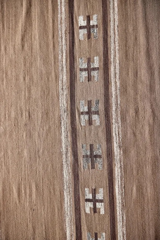 Diamond Carpets India, Ručně vázaný kusový koberec Ginger DESP P83 Brown Cream, 120x170, hnědá, chodba / předsíň