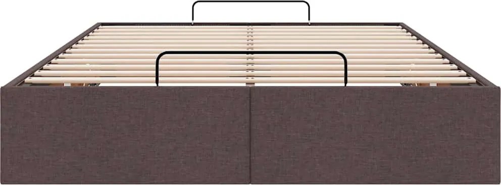 Osmanský rám postele bez matrací tmavě šedá 120x190 cm textil 3310864