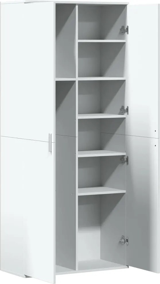 Skříň highboard bílá 80 x 35 x 180 cm kompozitní dřevo 3276651
