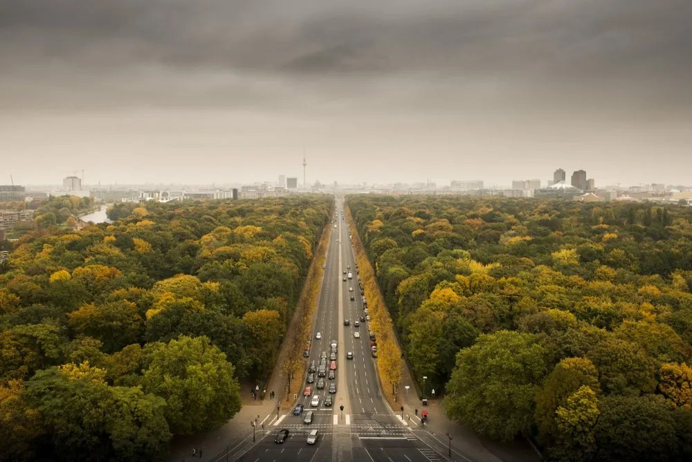 Fototapeta Berlín Z Dálky Strukturální vinyl 152.5x104