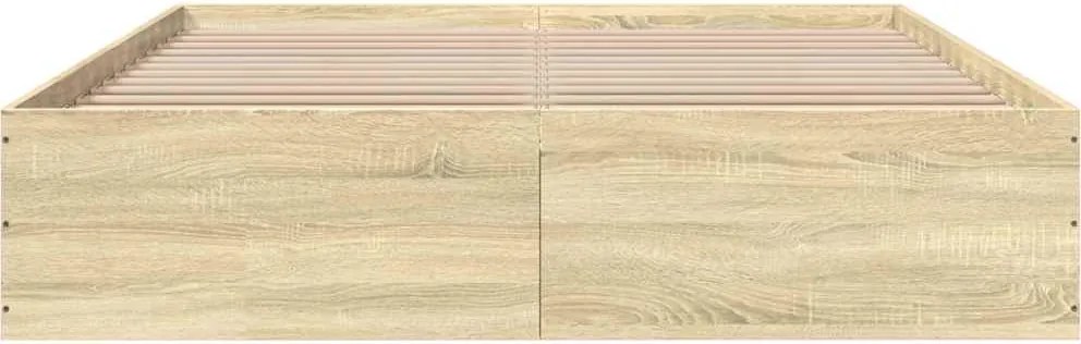 Rám postele dub sonoma 150 x 200 cm kompozitní dřevo 3281009