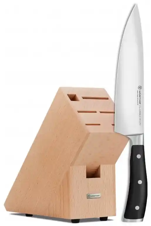 Wüsthof CLASSIC IKON Nůž kuchařský 20 cm a Blok na nože světlý | Biano