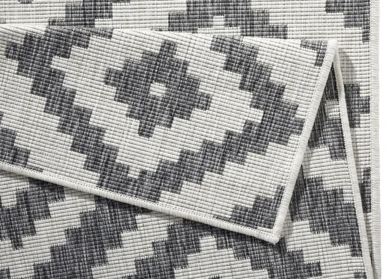 Hanse Home, Kusový koberec Twin-Wendeteppiche 103132 grau creme – na ven i na doma, 80x250, šedá, chodba / předsíň
