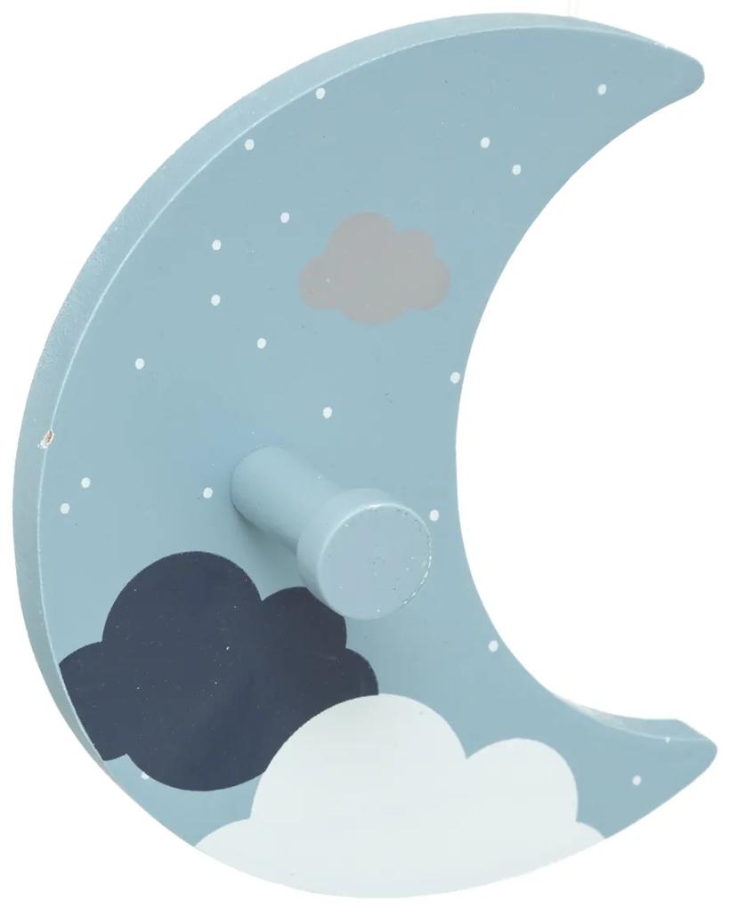 Atmosphera for Kids Dětský dřevěný věšák noční obloha 10 x 11 cm | 3 vzory Vzor: Hvězdička