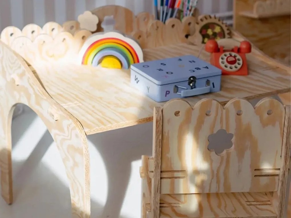 Myminihome Dětský stolek EMMA s pastelkovníky Zvolte barvu: Bílá