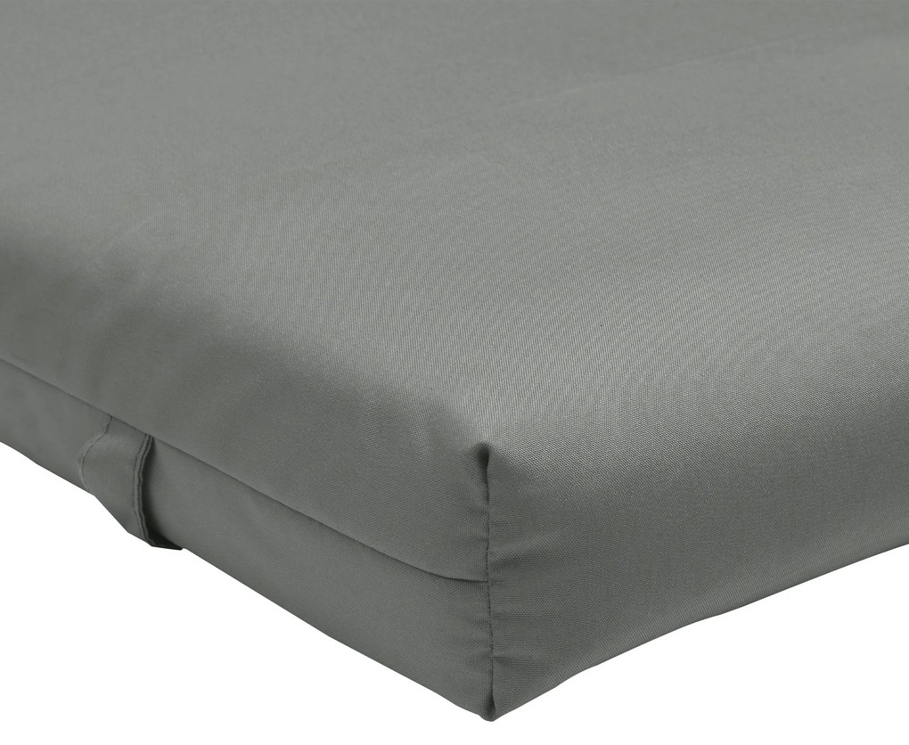 Polštář na lehátko Outsunny Polštář na zahradní lehátko polyester tmavě šedý 196 x 55 x 8 cm | Aosom