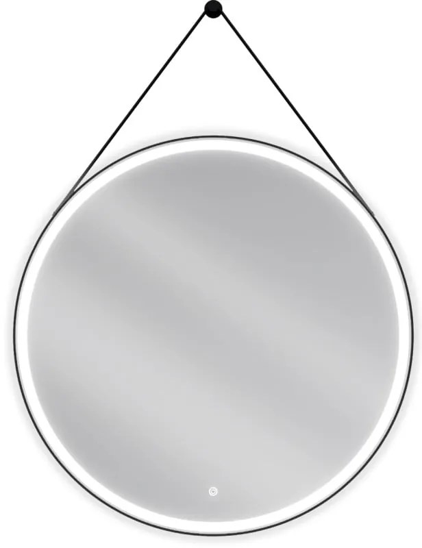 Mexen Reni, LED koupelnové zrcadlo s podsvícením 90x90 cm, 6000K, černý rám, ochrana proti zamlžování, 9812-090-090-611-70
