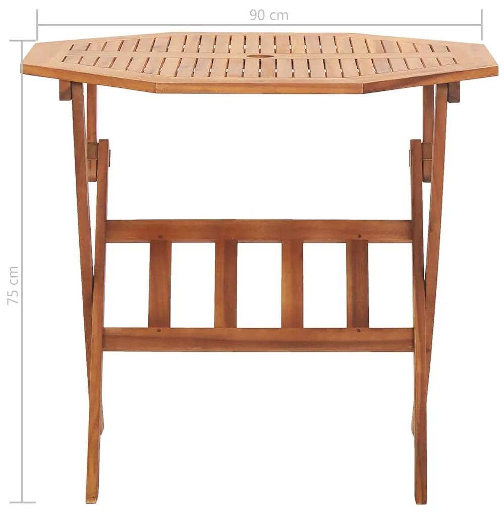 Skládací zahradní stůl Eoin - masivní akciové dřevo | 90x75 cm