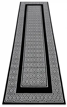 Dywany Luszczow Kusový koberec, Běhoun GLOSS moderni 6776 85 rám, černý / slonová kost Rozměr koberce: 60 x 200 cm