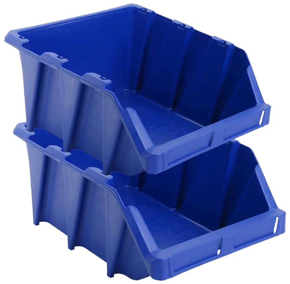 vidaXL Stohovatelné skladovací zásobníky 35 ks 218x360x156 mm modré