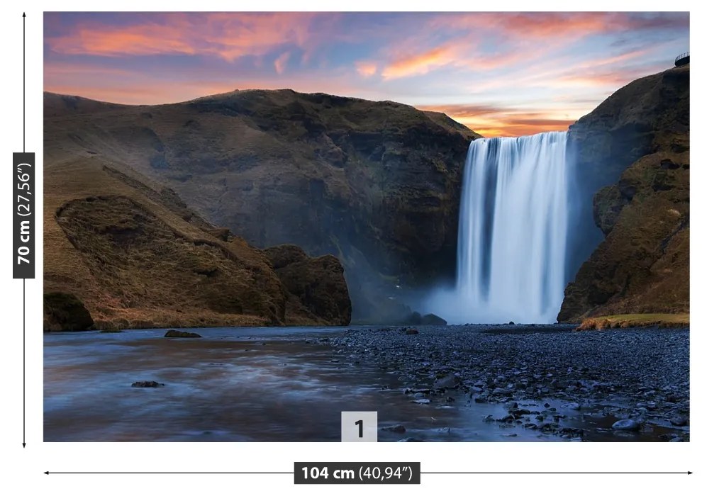 Fototapeta Vodopád Skogafoss 104x70