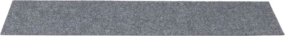 Schodové rohože samolepicí 30 ks 76 x 20 cm světle šedé obdélníkové 3365724