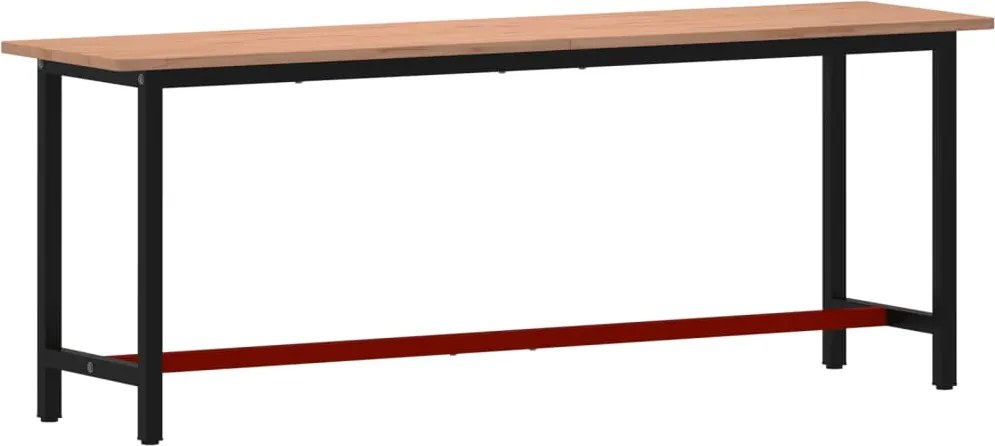 Pracovní stůl 220 x 55 x 81,5 cm masivní bukové dřevo a kov 3188908
