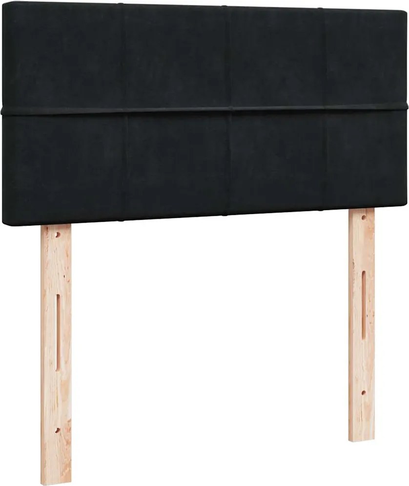 Box spring postel s matrací černá 80 x 200 cm samet 3287592