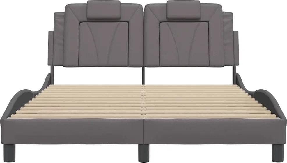 Rám postele Viana bez matrace šedý 120x200 cm umělá kůže 3208085