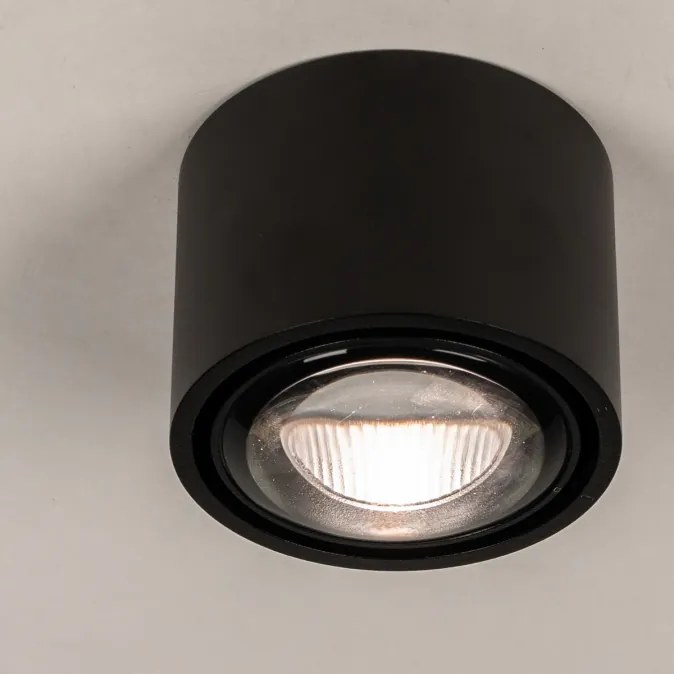 Stropní koupelnové LED svítidlo Focus Black IP54