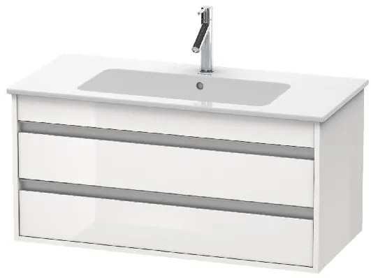 Duravit Ketho - Umyvadlová skříňka 48x100x48 cm, 2 zásuvky, lesklá bílá KT643002222