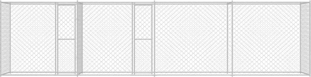 Klec pro psa Stříbrná 600 x 200 x 200 cm Pozinkovaná ocel 3368312