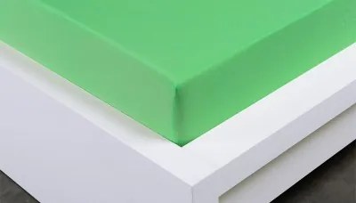 XPOSE ® Jersey prostěradlo Exclusive jednolůžko - letní zelená 90x200 cm