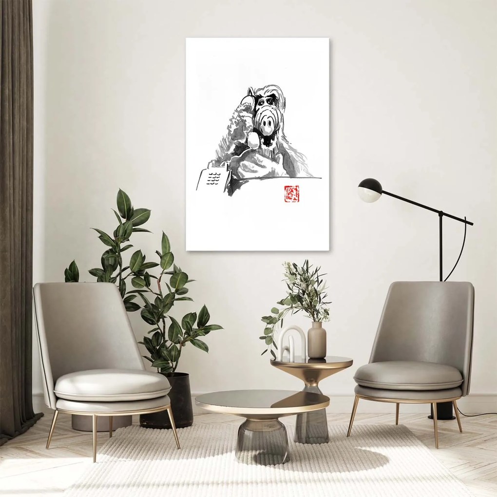 Gario Obraz na plátně Alf s telefonem - Péchane Rozměry: 40 x 60 cm