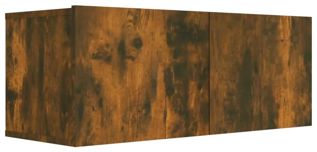 7dílný set TV skříněk kouřový dub kompozitní dřevo - Default Title