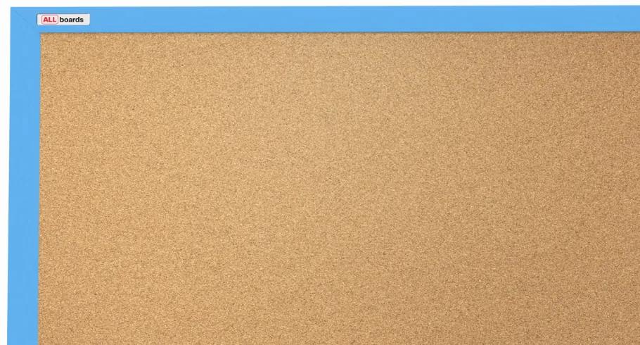 Allboards, Korková nástěnka v barevném dřevěném rámu 120x90 cm – Modrá,TK129B