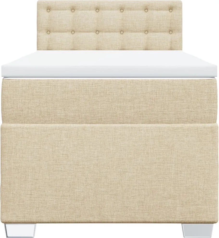 Box spring postel s matrací krémová 80 x 200 cm textil 3285734