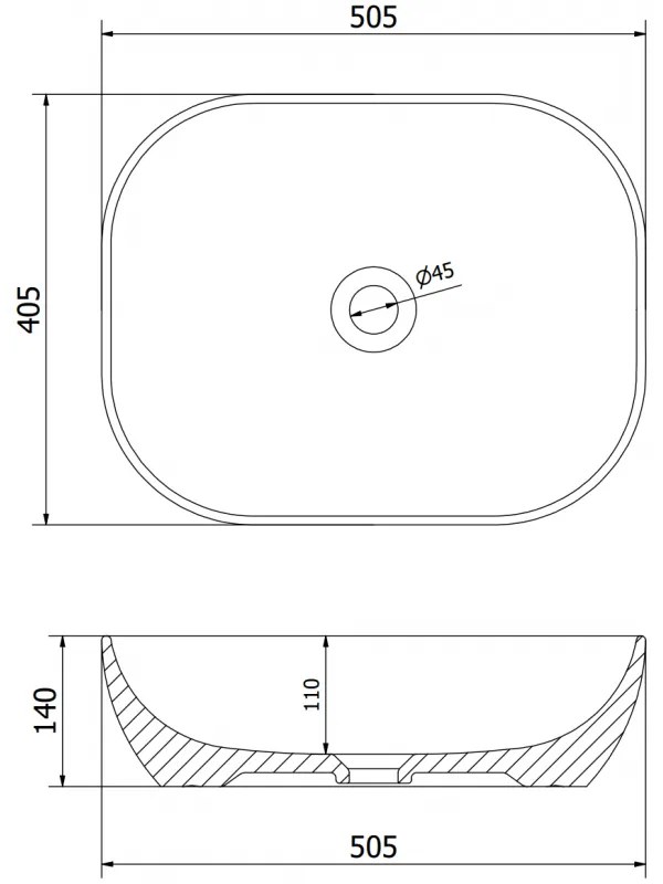 Mexen ROSA umyvadlo, 50x40 cm, bílá, 21095000