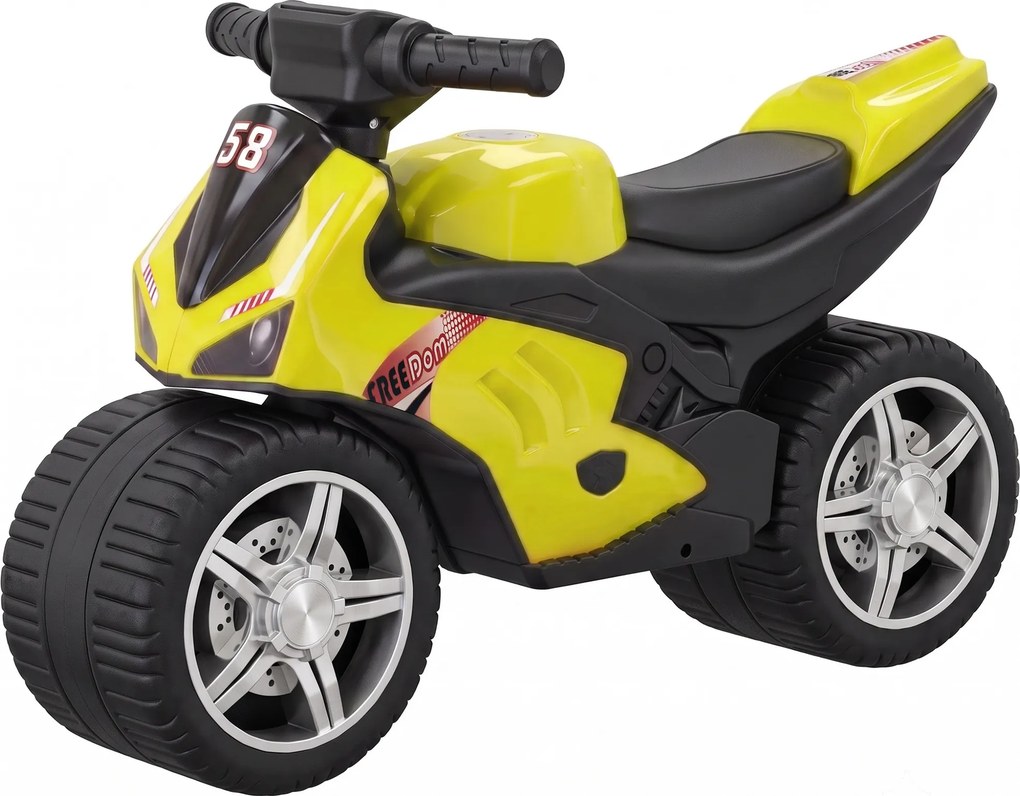 AIYAPLAY odrážedlo-motorka bez pedálů s hudbou a extra širokými koly pro děti od 18 do 36 měsíců, zelené