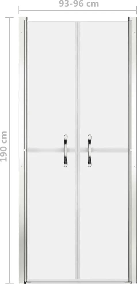vidaXL Sprchové dveře matné ESG (93–96) x 190 cm [148797] Barva: Stříbrná