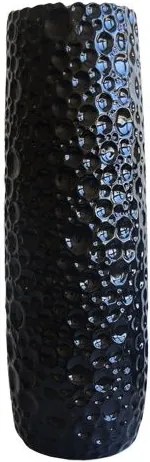 Váza Stardeco keramická černá Timber 17,5x53,5cm