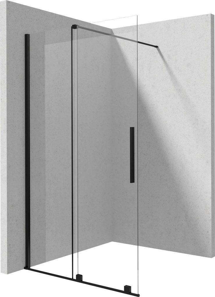 Deante Sprchová zástěna Walk-in Prizma, posuvná - KTJ N32R 120 cm, černá - bez vaničky