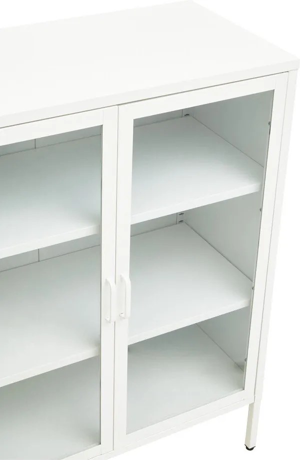 Bílá ocelová vitrína 80x102x40 cm Acier – Premier Housewares