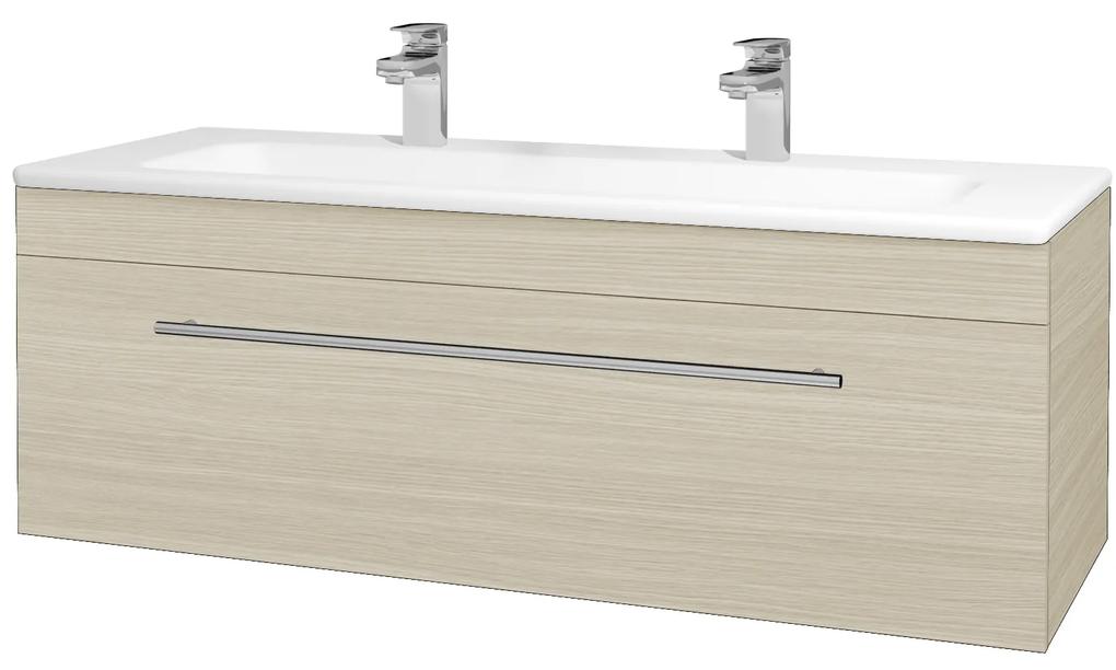 Dřevojas Koupelnová skříň ASTON SZZ 120 Varianta: N01 Bílá lesk / Úchytka T04 / L04 Béžová vysoký lesk