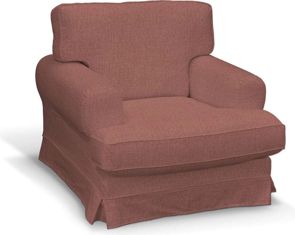 Potah na křeslo IKEA Ekeskog barva hnědá látka pletený vzor