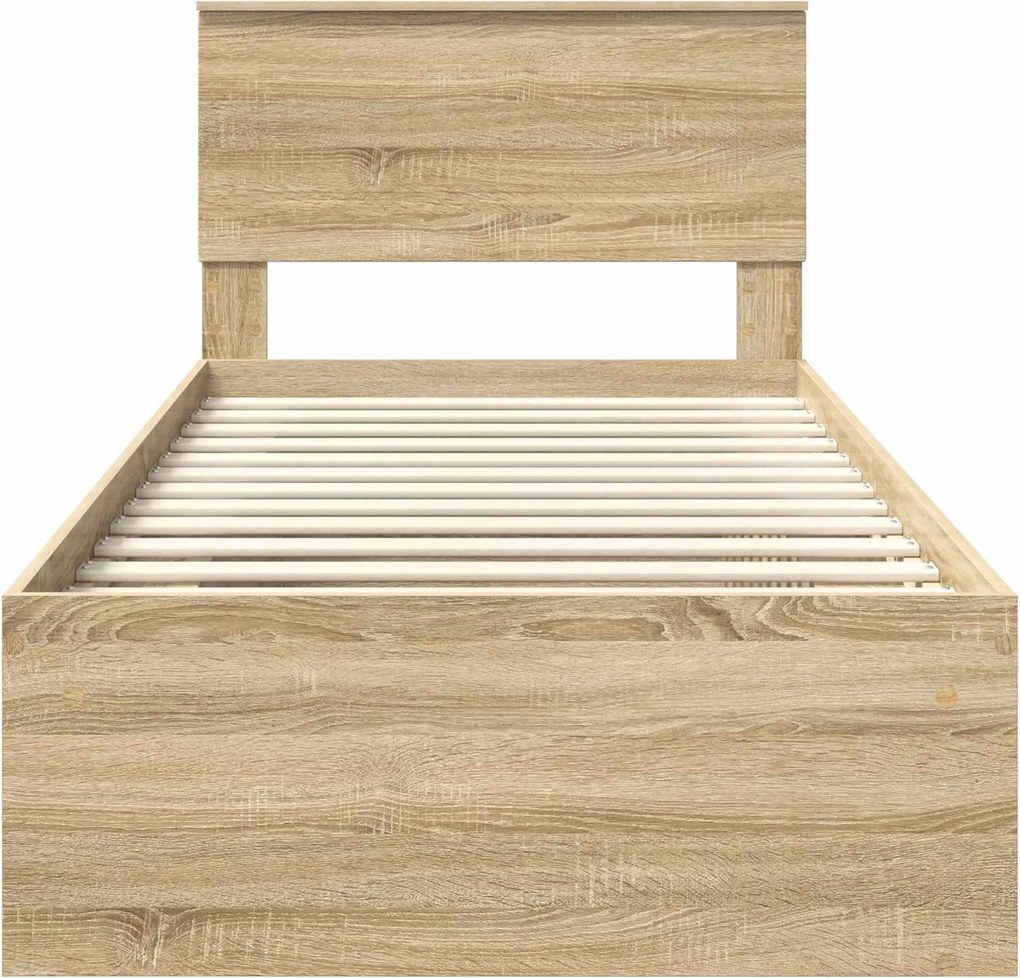 Rám postele s čelo Sonoma dub 75 x 190 cm Kompozitní dřevo 3407942