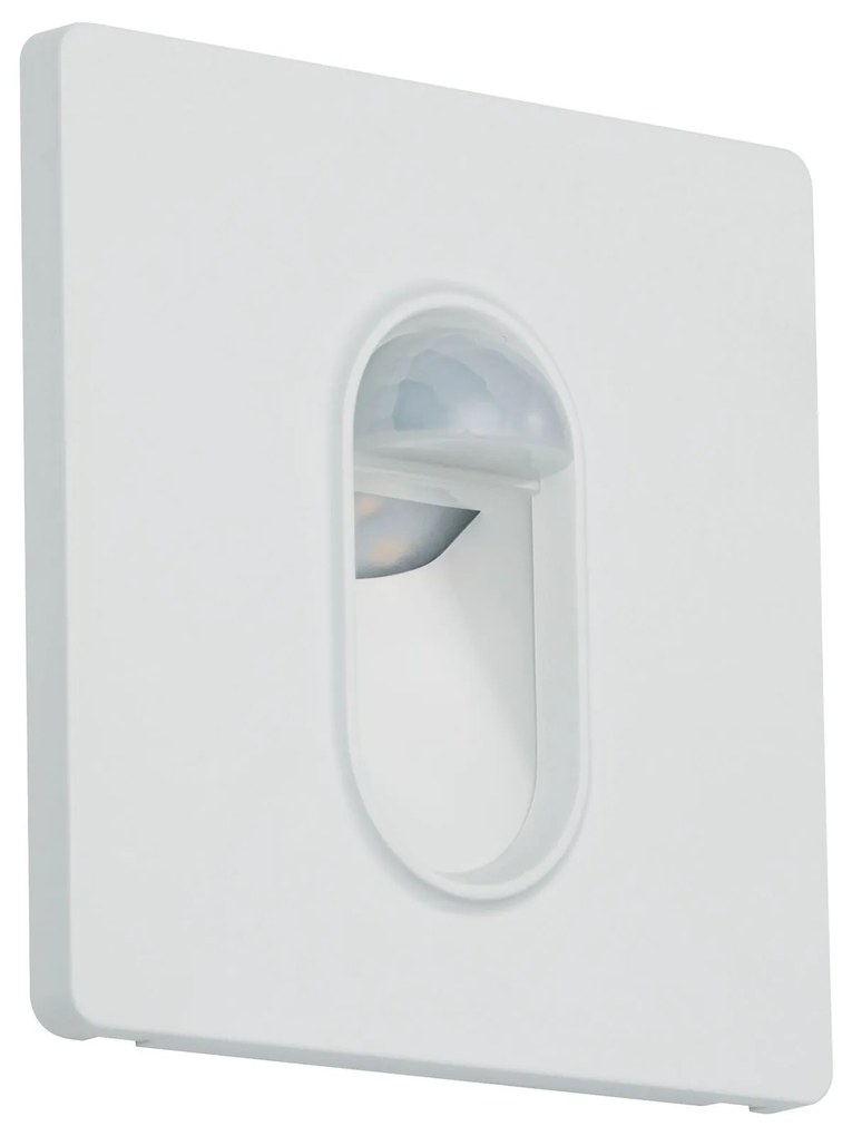 Paulmann 92923 Wand, zápustné svítidlo do KU68 se senzorem, 1×1,1 W LED, bílý plast, 230V, 7,8x7,8cm