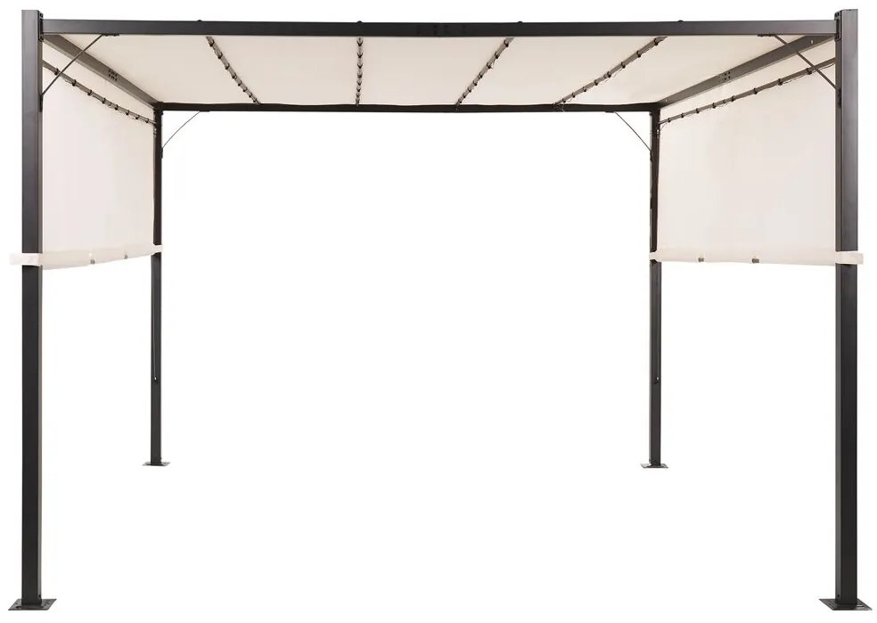 Pergola s LED světly 310 x 310 cm béžová PARGA Beliani