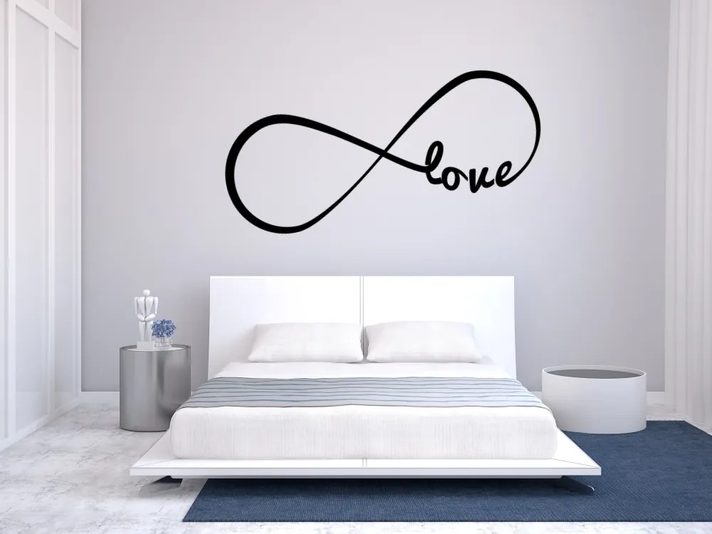 Infinity Love - Nekonečná láska - Samolepka na zeď (200x75cm) - Rawe.cz